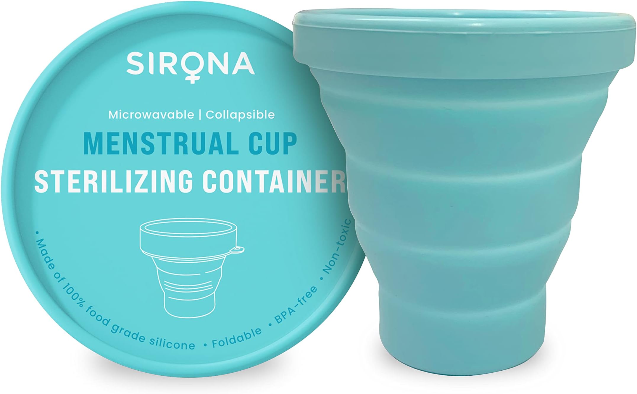 Amazon.com: Sirona Menstrual Cups Container Foldable Sterilizing ...