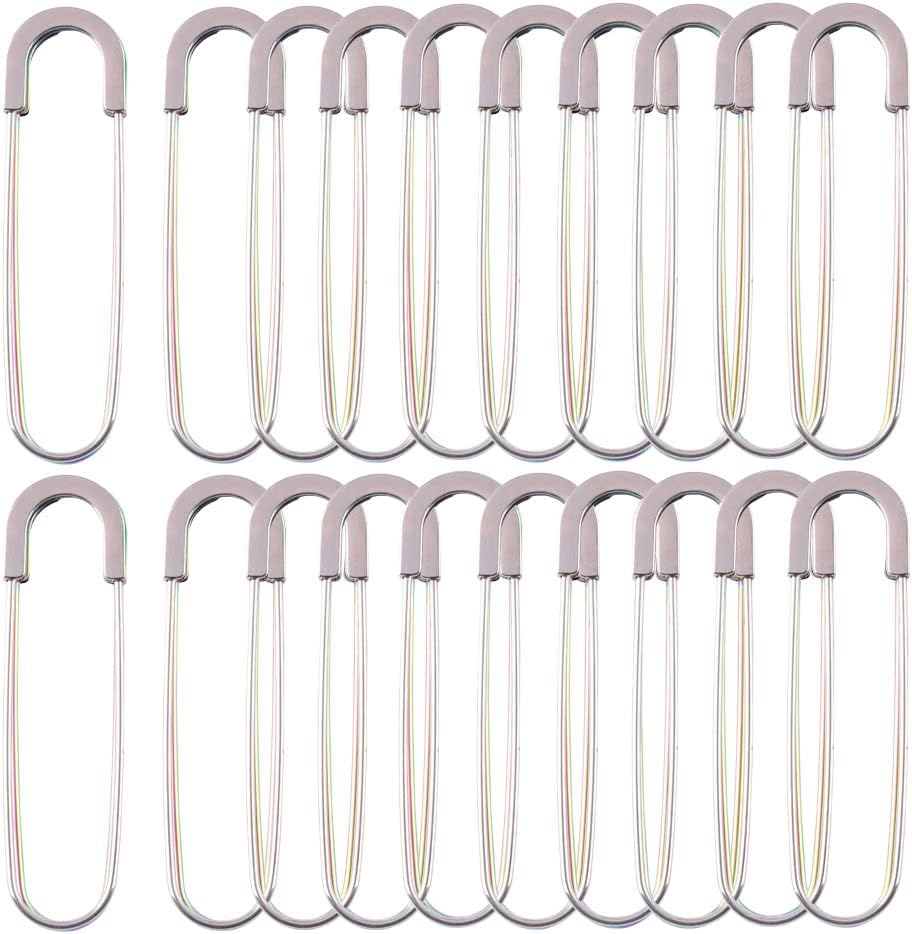 Amazon.com: MECCANIXITY Large Safety Pins 80mm / 3.15 Inch Metal Giant ...