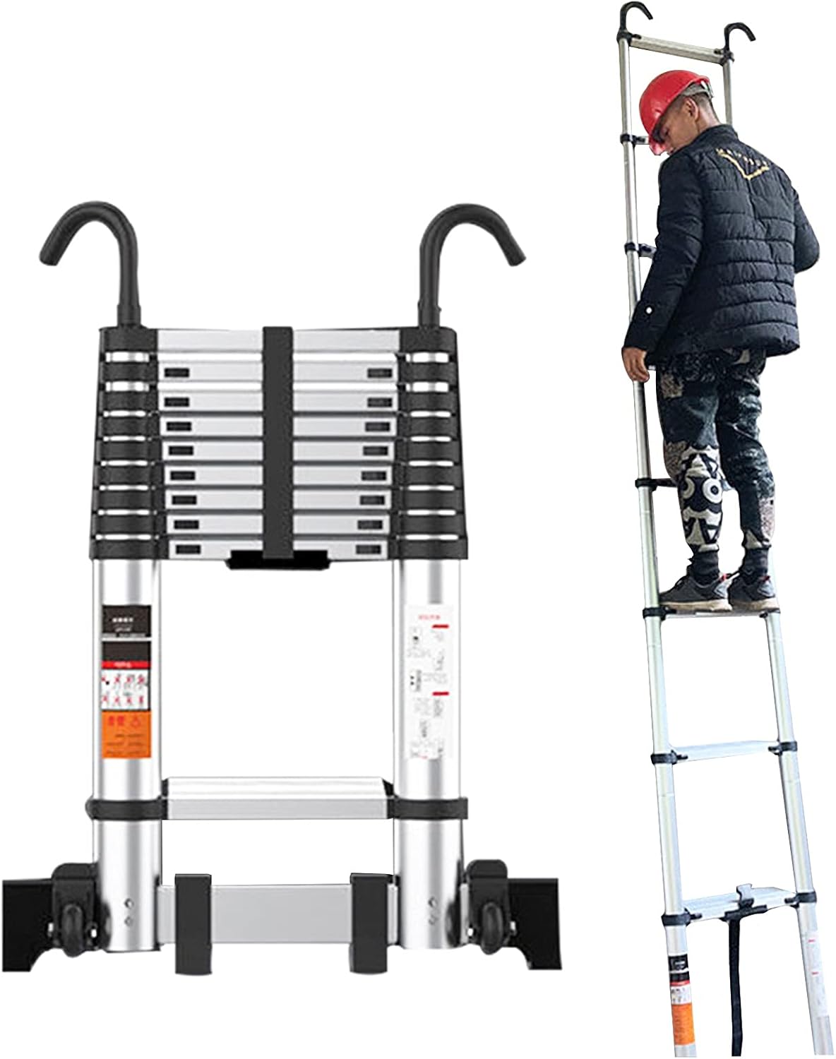 Telescopic Ladders Tall Ladders Extendable, 5.1m/5.5m/5.9m/6.3m/7.1m ...