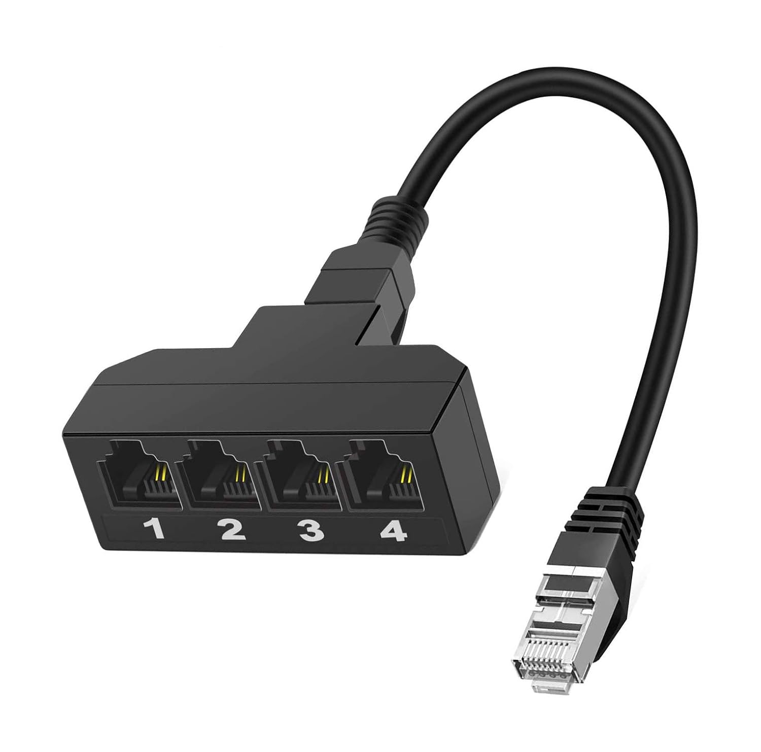 RJ45 to RJ11 Converter Splitter Adapter, Telephone Splitter 4-Port RJ11 ...