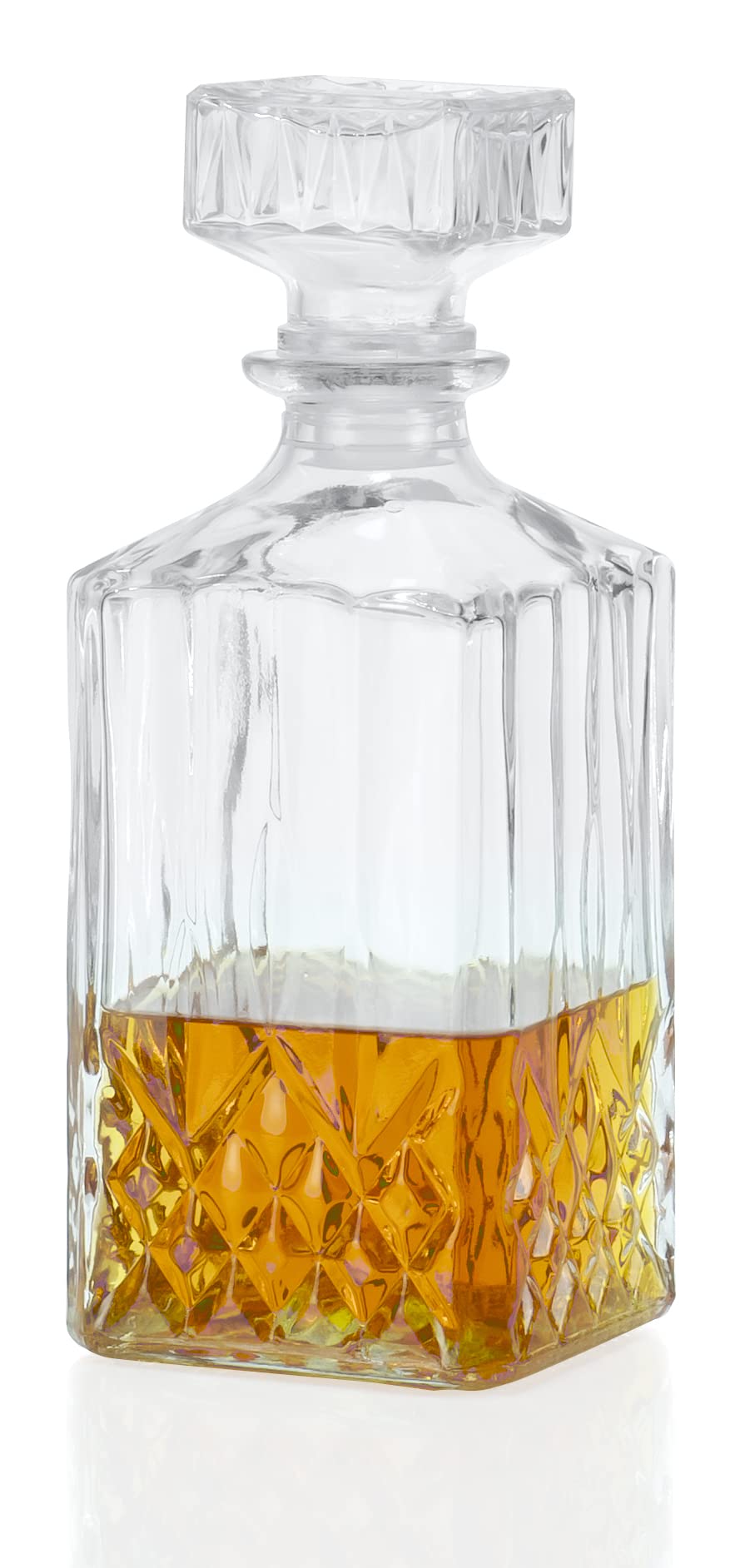 Red Co. Glass Whiskey Decanter 950ml Liquor Decanter with Airtight ...