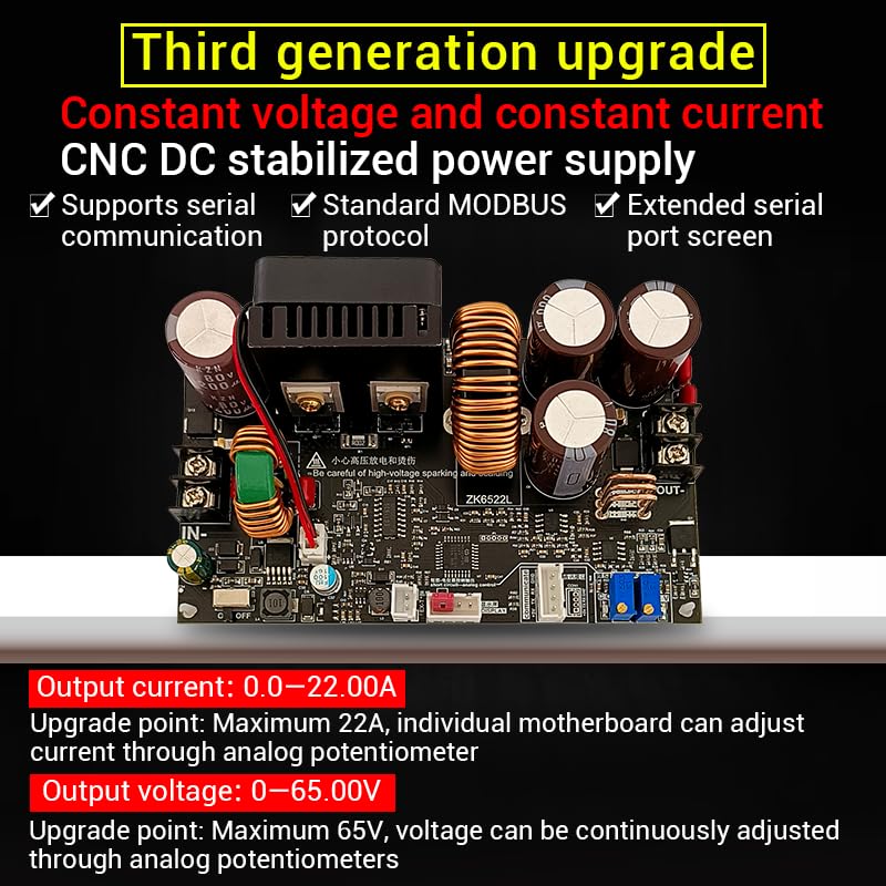 Snapklik.com : 22A 1400W DC 6-75V Stabilized Voltage Power Supply Step-Down Module CNC ...