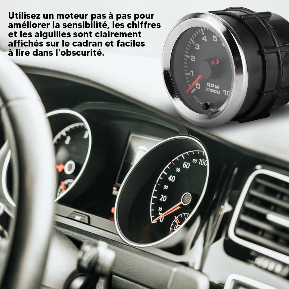 Rpm Gauge Tacho Gauge, 52mm/2\" Universal Tachometer Revolution Meter ...
