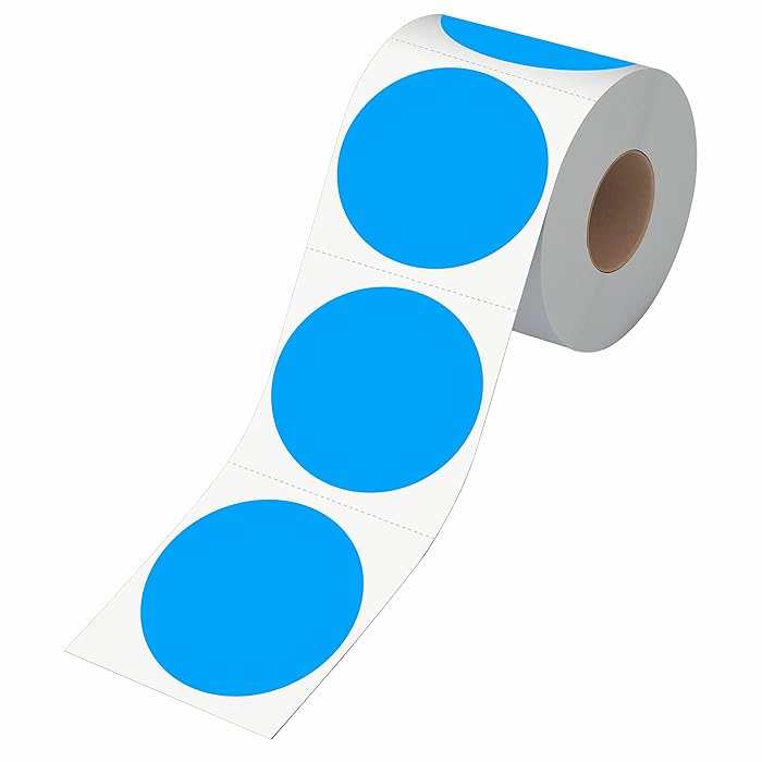 Buy 600 PCS Round Blue Color Coding Circle Dots Inventory Stickers ...