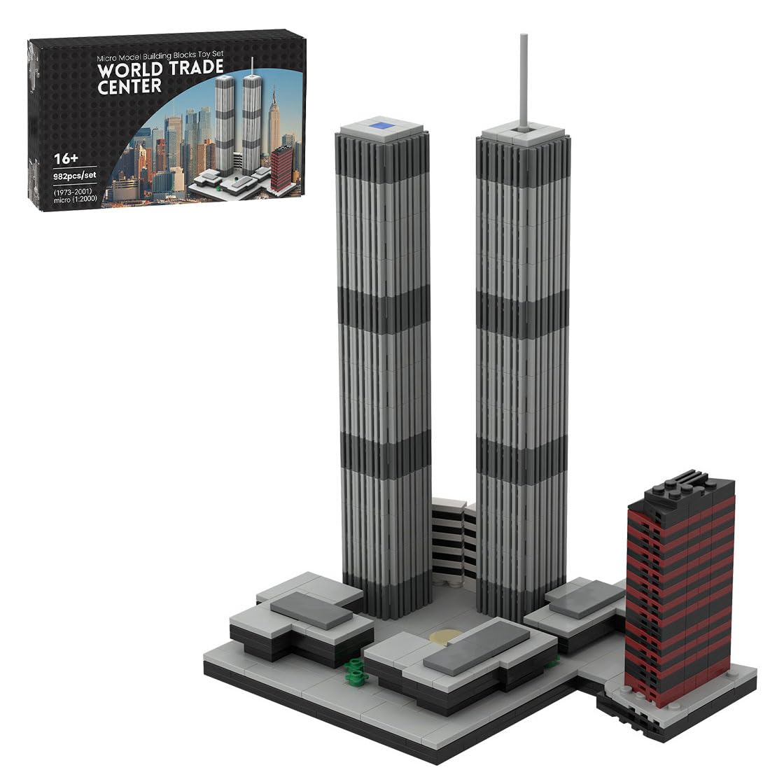 Amazon.com: KKXX Building Blocks Toy Set - 1/2000 World Trade Center ...