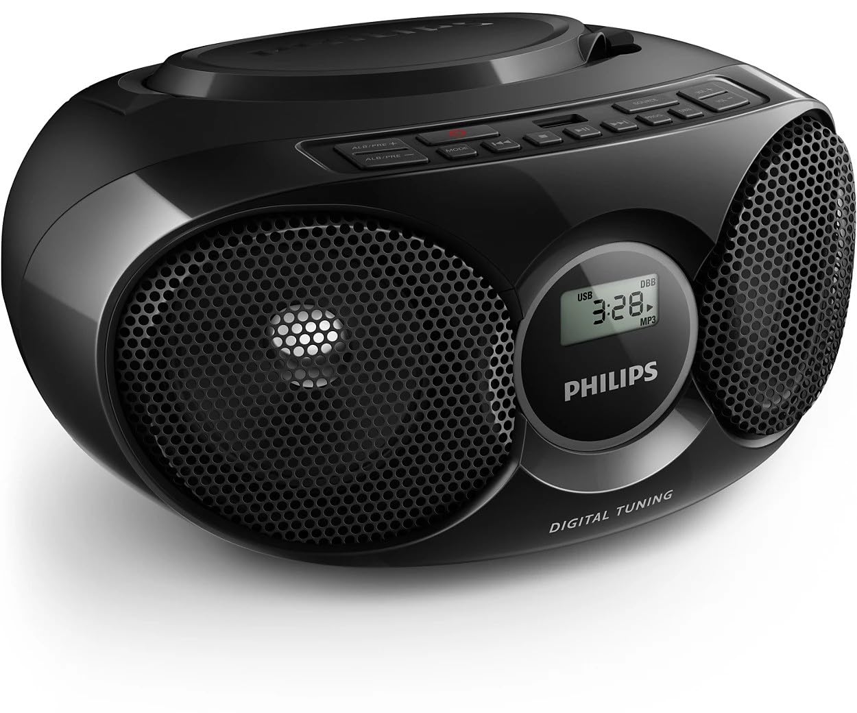 Philips Portable CD Player Boombox, Stereo Dynamic Bass Boost Speakers ...