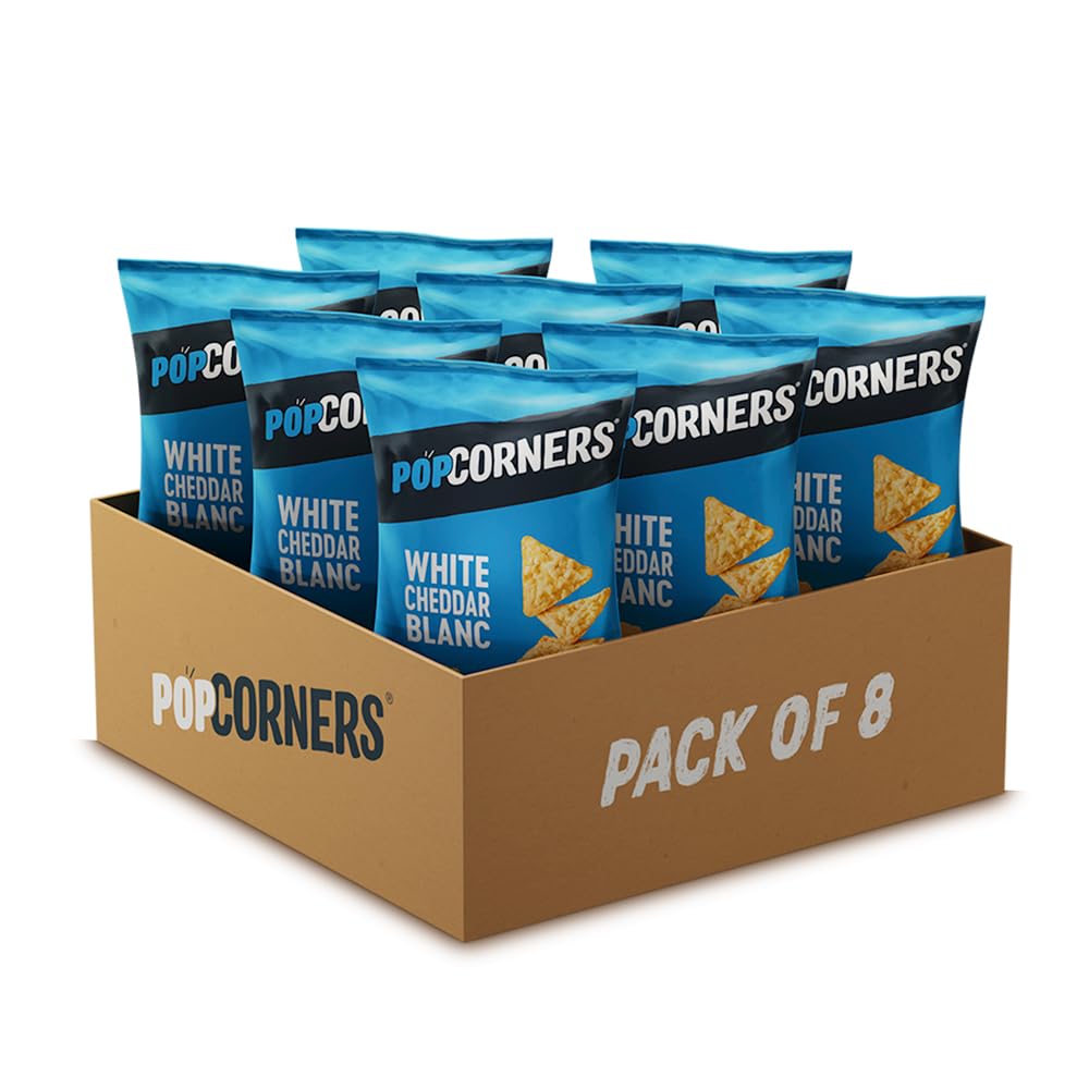 Popcorners White Cheddar Popped-Corn Chips, 142g, Pack of 8 : Amazon.ca ...