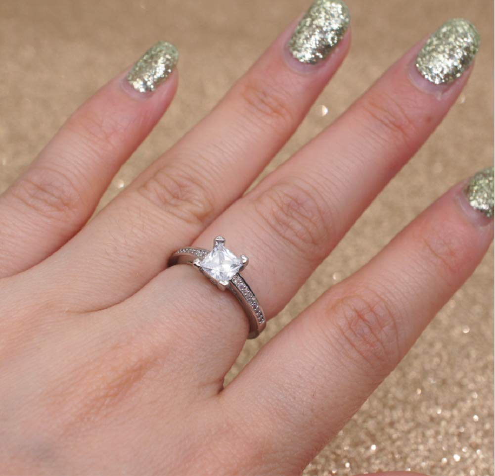 Princess Cut Engagement Rings On Finger