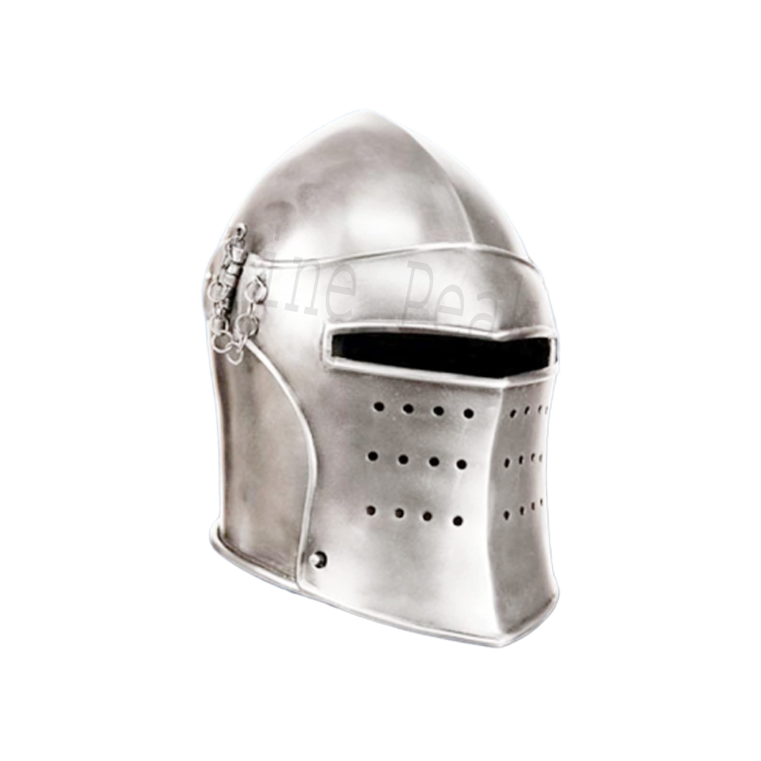 Buy Fine Peak Medieval Barbuta Helmet Visored Bascinet Helmet 14th ...