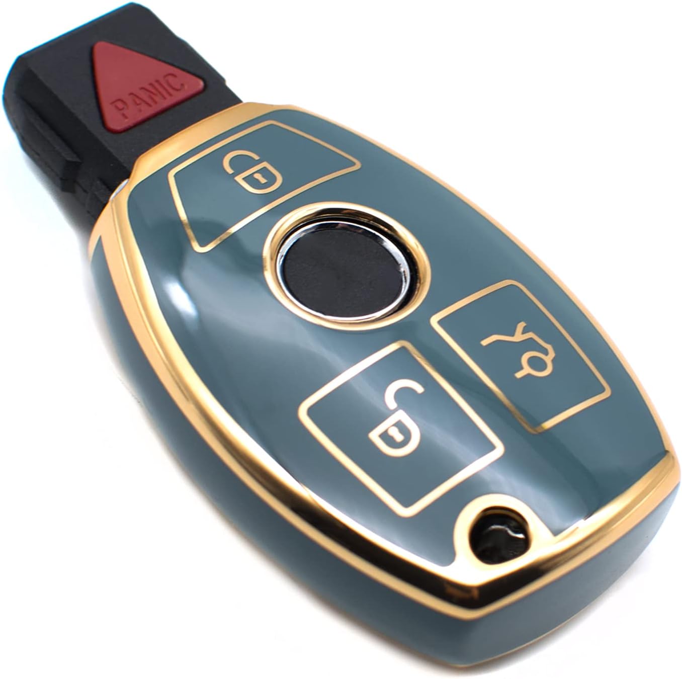 Amazon.com: iJDMTOY Exact Fit Gloss Metallic Black Smart Remote Key Fob ...