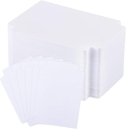 Amazon.com: 250 Count Trading Card Dividers White Card Separator ...