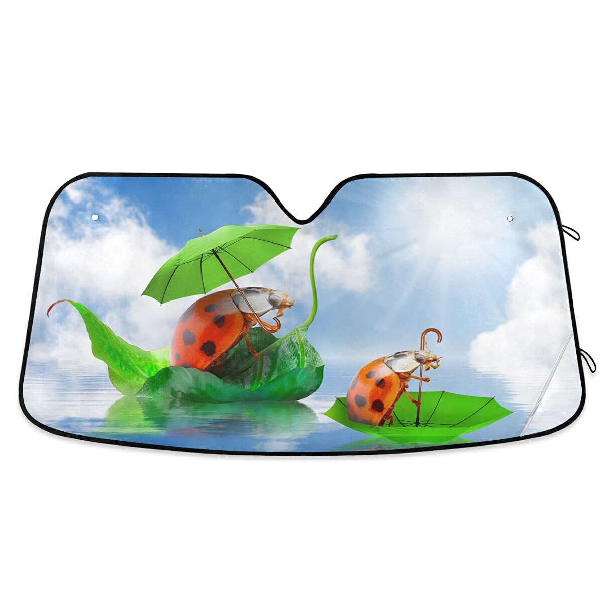Amazon.com: SUABO Car Windshield Sun Shade Ladybugs with Umbrella ...