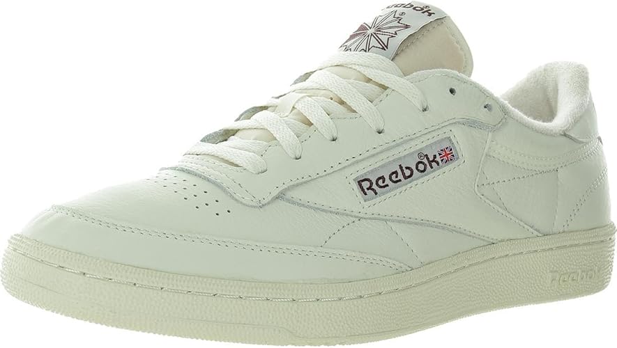 Reebok Unisex Club C Sneaker, Chalk/Alabaster/Maroon, 11.5 US Men ...