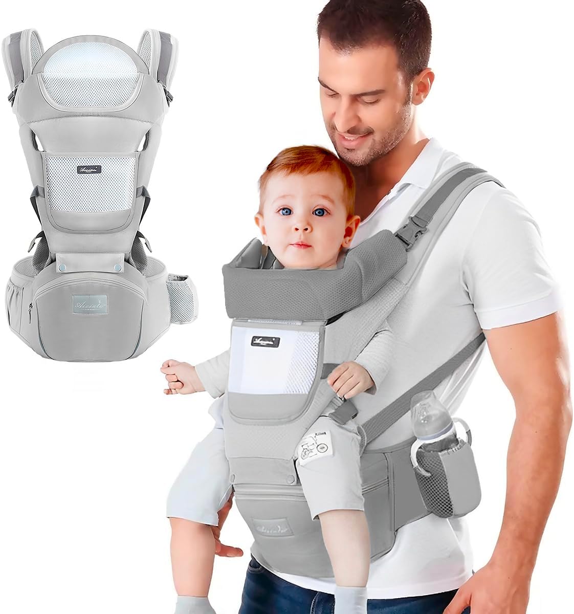 Raganet, Mochila Portabebés Multiusos, Cangurera de Bebé, Cabestrillos ...