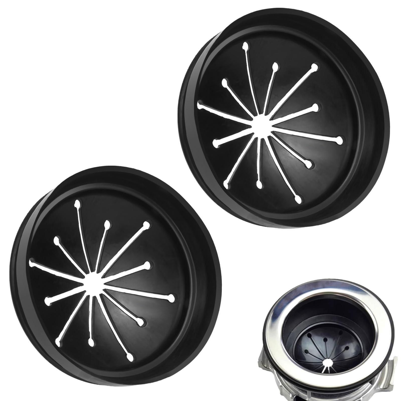 Kitchen Garbage Disposal Rubber Drain Insert,2pcs Garbage Disposal ...