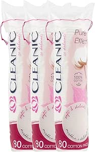 3 Pack Cleanic Pads Pure Cotton Makeup Pads, Nail Polish And Cleansing ...