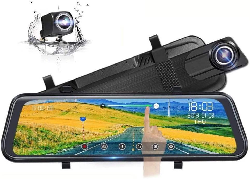 WOLFBOX G900 PRO Mirror Dash Cam with STARVIS 2 IMX678, 12 inches Rear ...