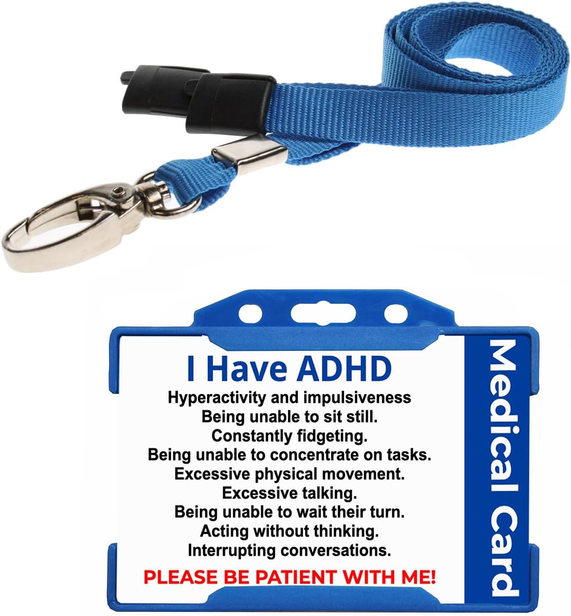 Quantum Leap ADHD Hidden Disability Badge & Lanyard | Waterproof ...
