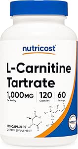 Nutricost L-Carnitine Tartrate 1000mg, 120 Capsules - 500mg Per Capsule ...
