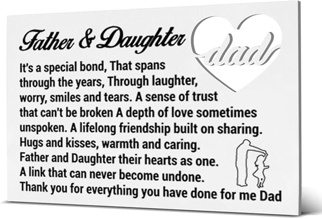 Amazon.com : JOWMIJ Dad Gifts From Daughter, Dad Wallet Card Insert ...