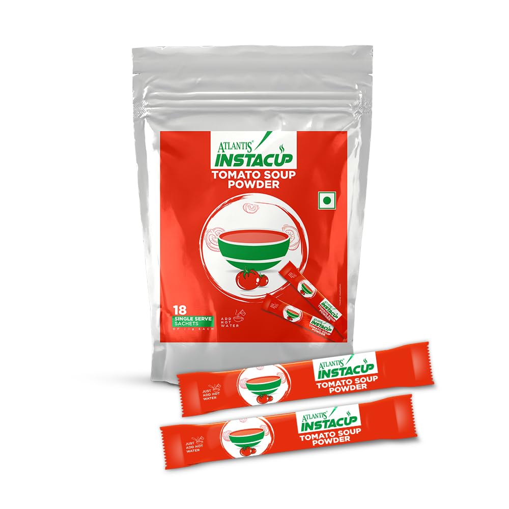 Atlantis Instacup Instant Tomato Soup, Hot and Spicy Soup Powder, 18 ...