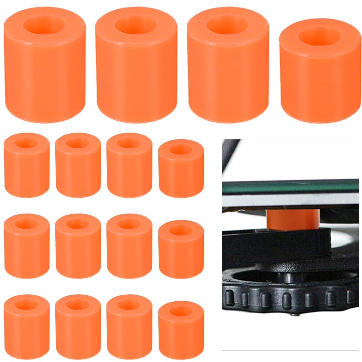 Snapklik.com : Ender 3 Silicone Leveling Column, Stable Hotbed Heat ...