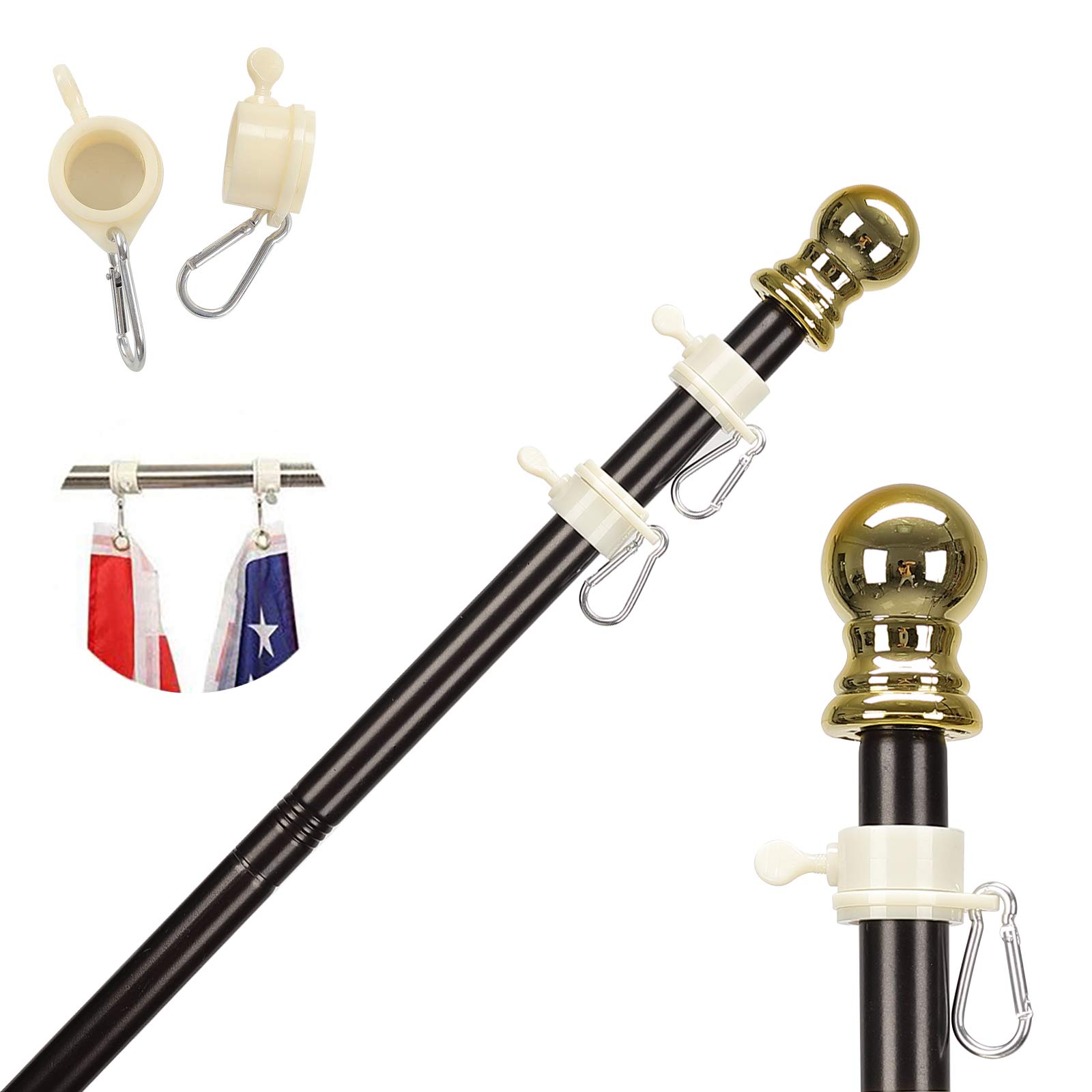 Buy TALITARE Pole,5FT pole Kit with Rotating Rings American Stainless ...