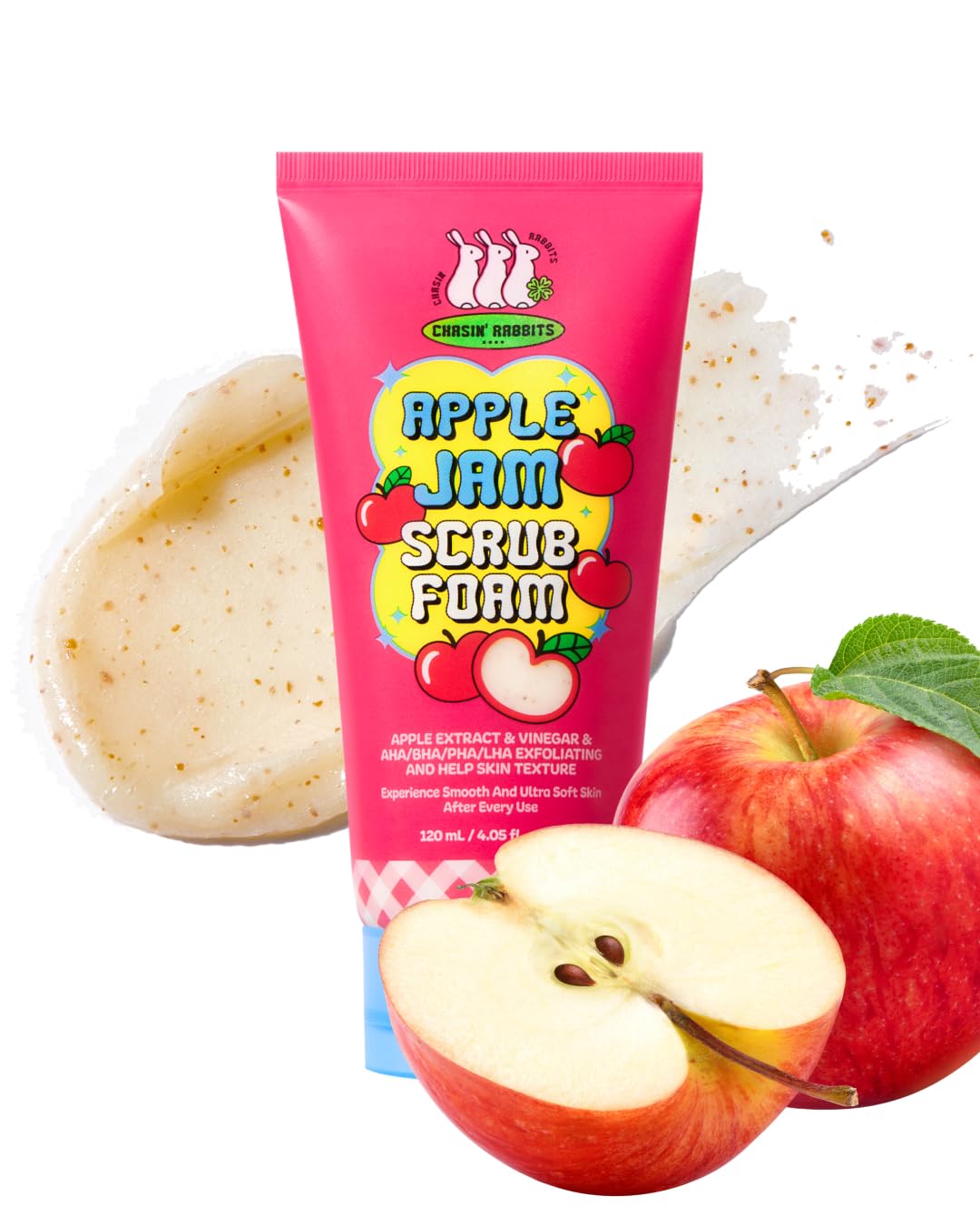 Amazon.com: CHASIN' RABBITS Apple Jam Scrub Foam 4.05 Fl Oz ...