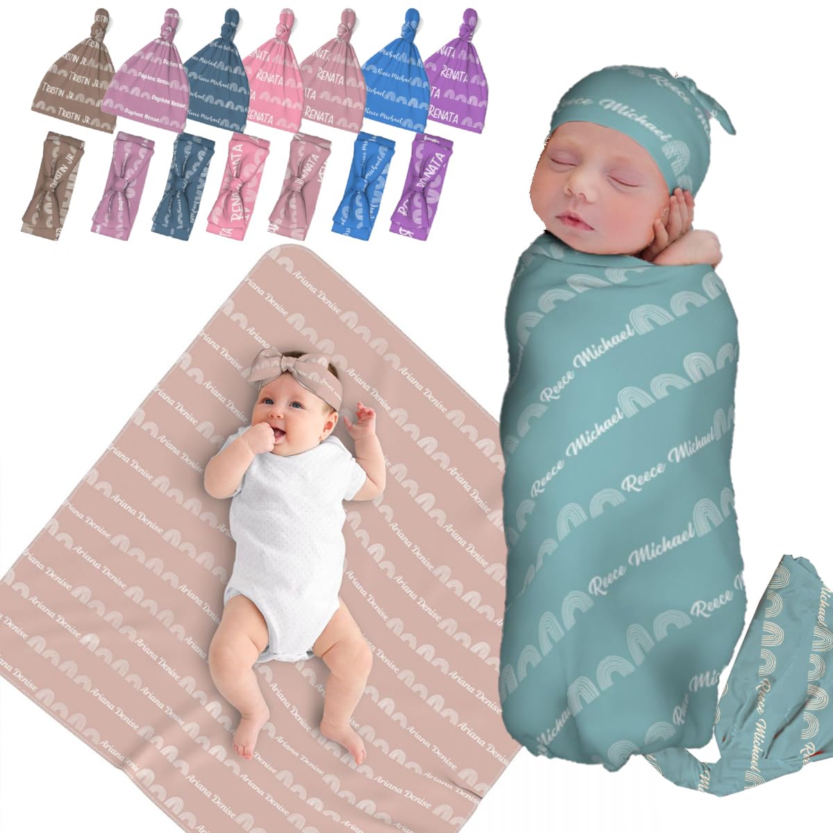 Amazon.com: Personalized Baby Swaddle Personalized Baby Blanket ...