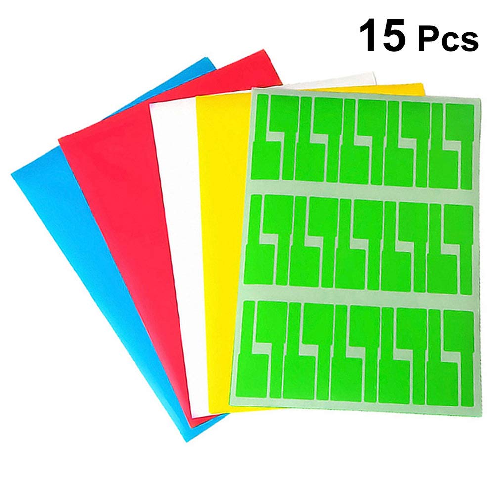 Buy Hemobllo 15 Sheets Cable Labels Stickers Adhesive Waterproof Blank ...