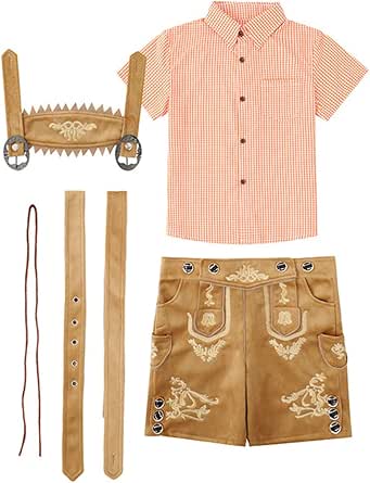 Amazon.com: Child Boy Oktoberfest Lederhosen Costume German Bavarian ...