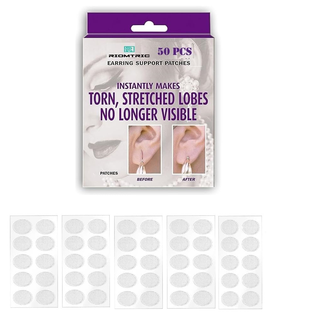 Buy RIOMTRIC Invisible Ear Lobe Support for Earrings Support Patch for ...