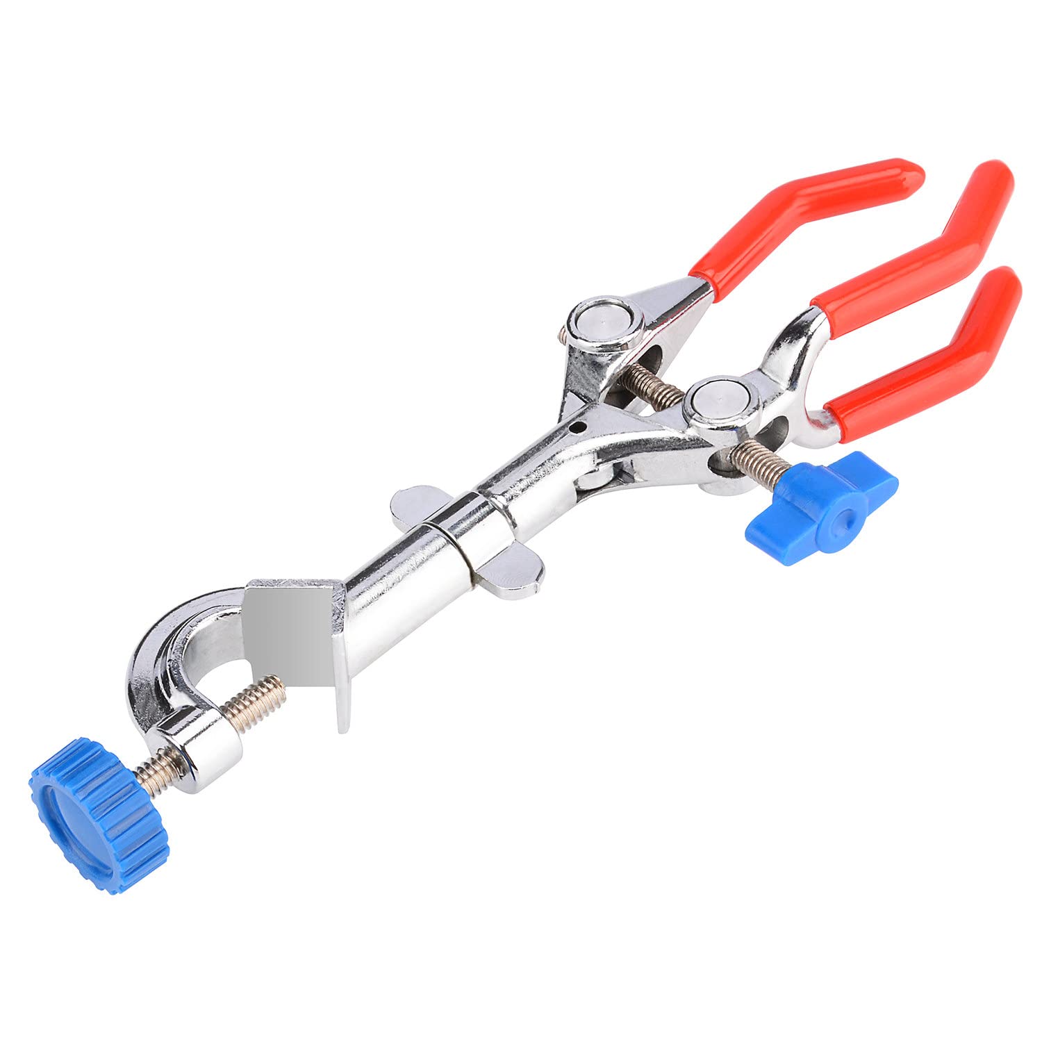 FunChem 3 Prong Swivel Clamp, Lab Clamp 3 Prong Finger Single Adjust ...