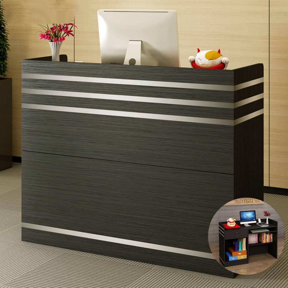 Amazon.com: Modern Top Reception Desk Checkout Table with Counter and ...