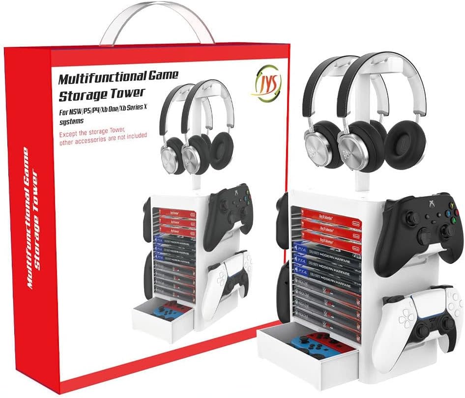 Amazon.com: Finera Game Holder Game Disk Rack and Controller Organizer ...