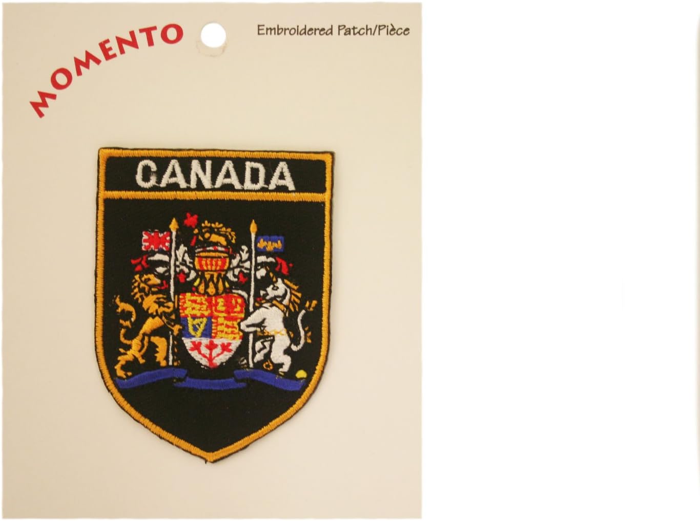 Amazon.com: Canada Black Shield Embroidered Iron On Patch Crest Badge ...