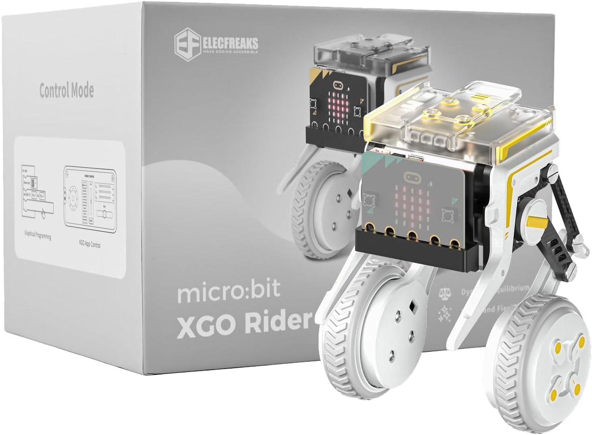 Amazon.com: ELECFREAKS Micro:bit XGO Rider Kit Makecode Programing Two ...