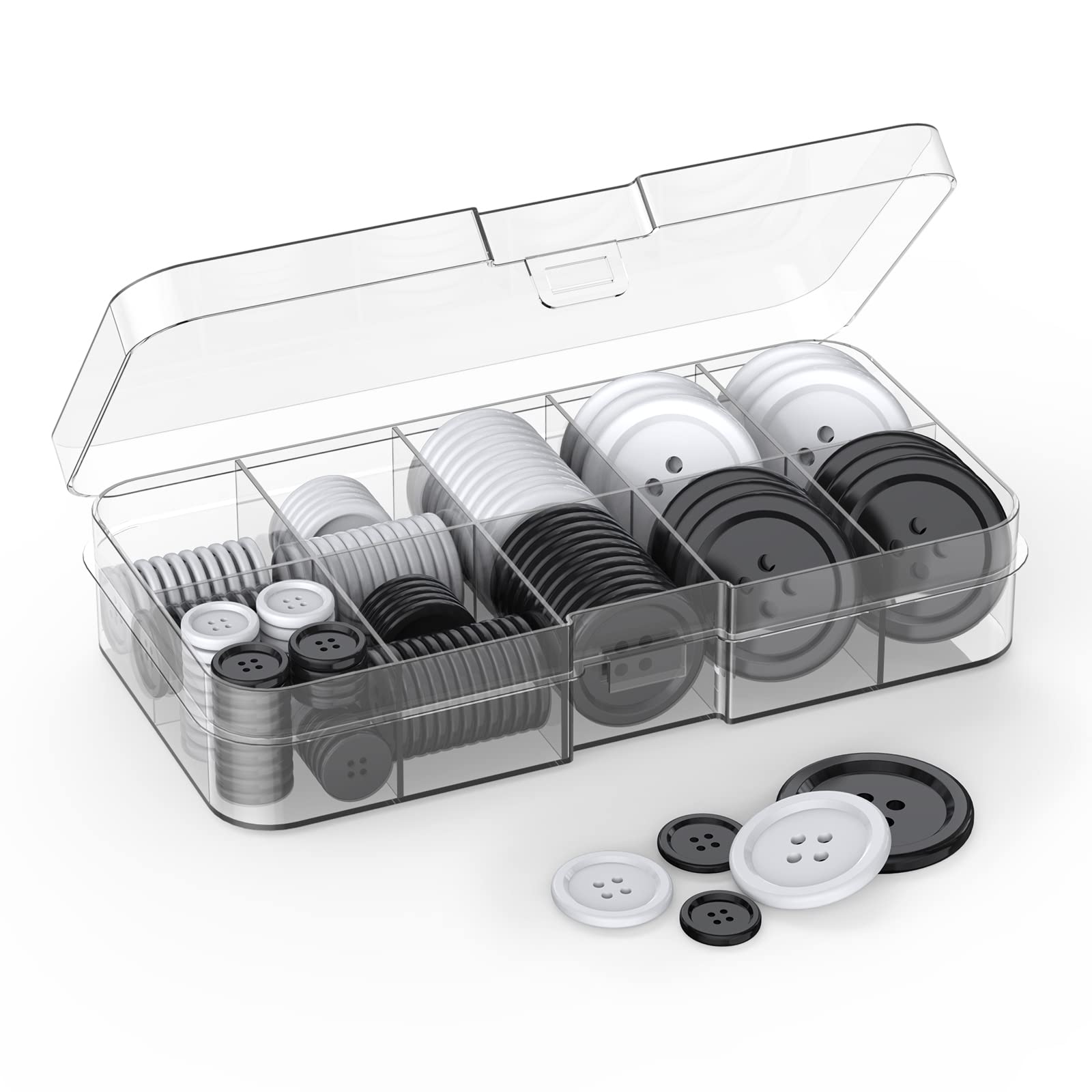 Snapklik.com : MAEXUS Sewing Buttons - 120 Pack Of Black And White ...