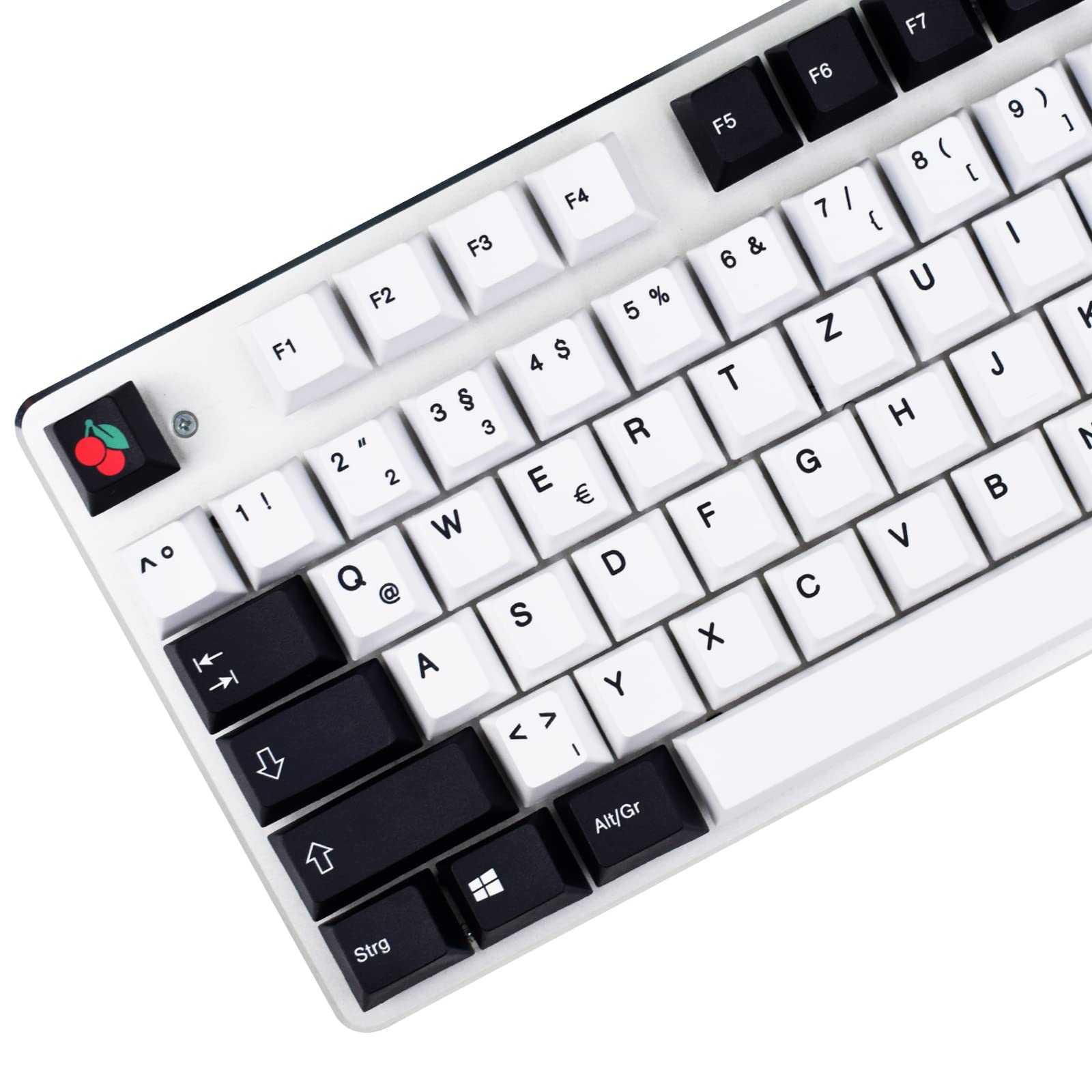 Molgriablack And White Keycaps 136 Set Red Cherry Keycaps Pbt ...