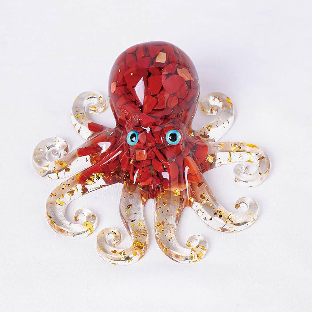 Amazon.com: LOGUTIA Natural Healing Crystal Rubble Octopus Resin Crafts ...