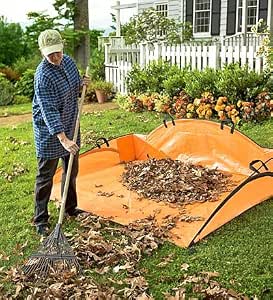 Amazon.com: EZ Leaf Hauler | Giant 4'L x 6'W Dustpan for Easy Leaf ...