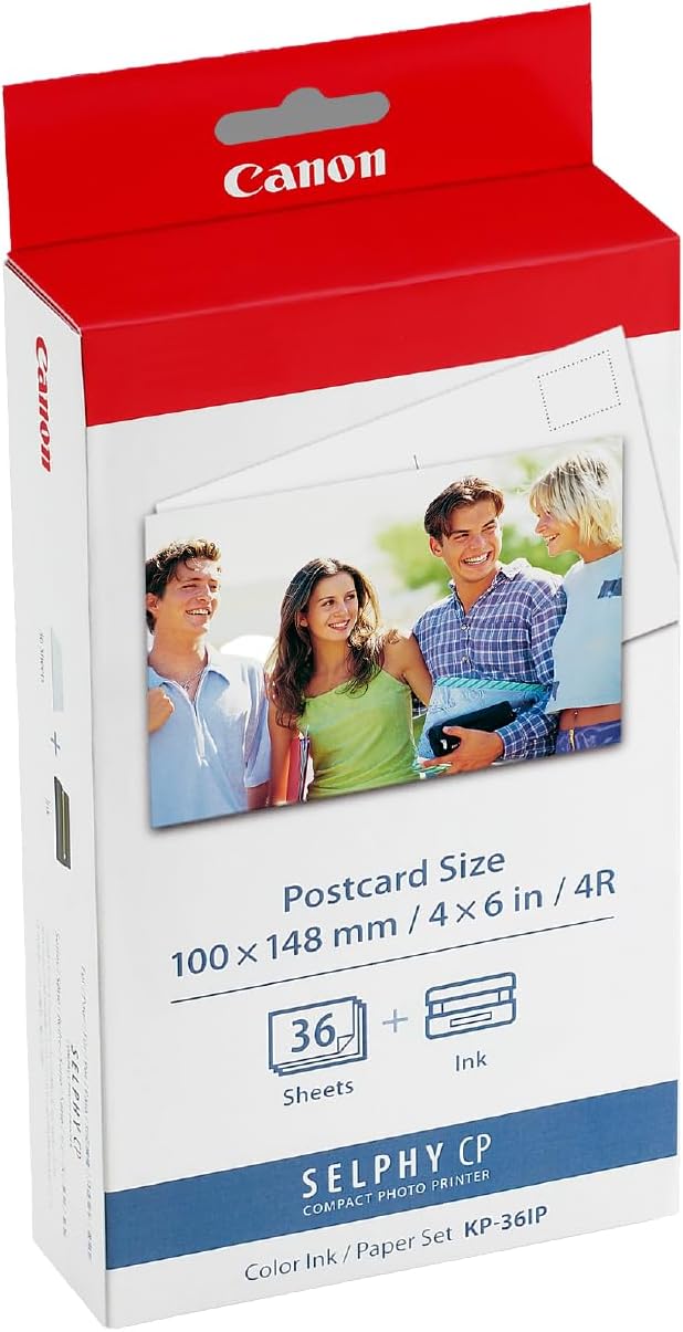 Canon KP36IP Ink/Paper Pack, Postcard Size 6 x4in (148x100mm ...