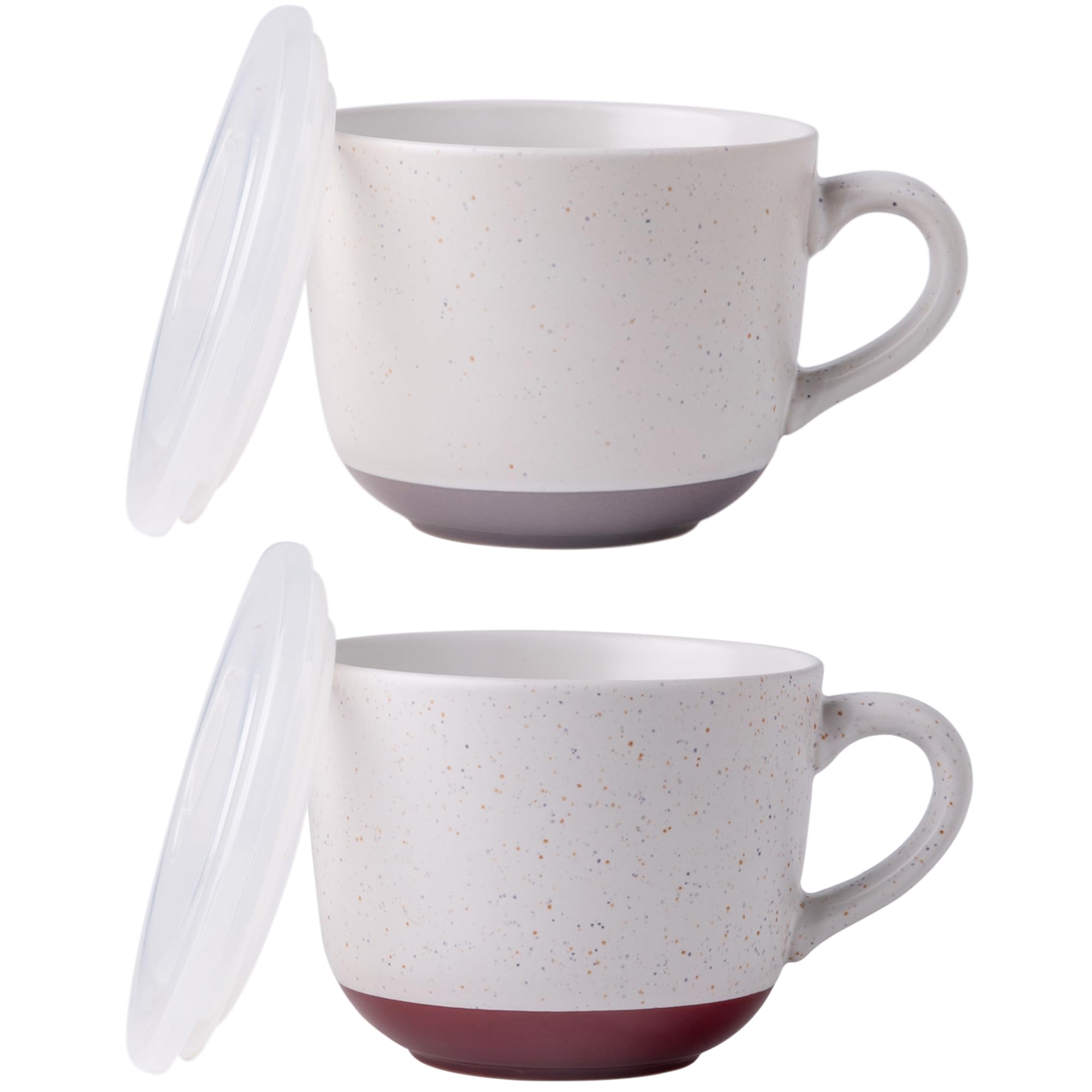 Amazon.com | AmorArc Ceramic Soup Mugs with Lid, 32 oz Large Soup Cups ...