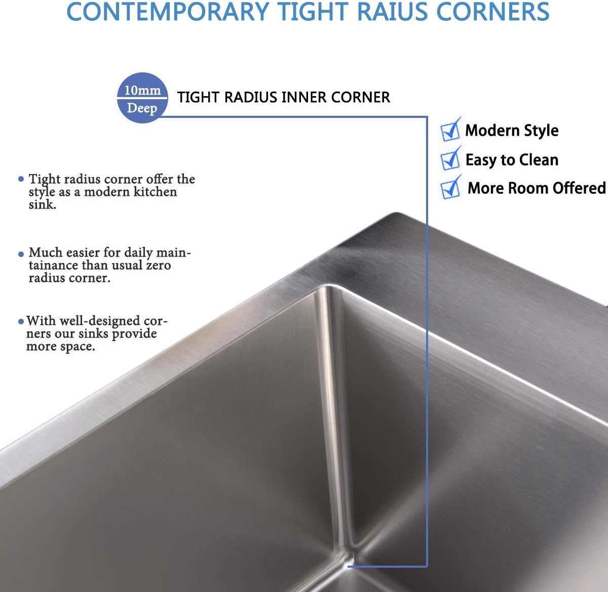 Snapklik.com : SHACO 30x18 Inch Drop In Kitchen Sink, 30 Inch Top Mount ...