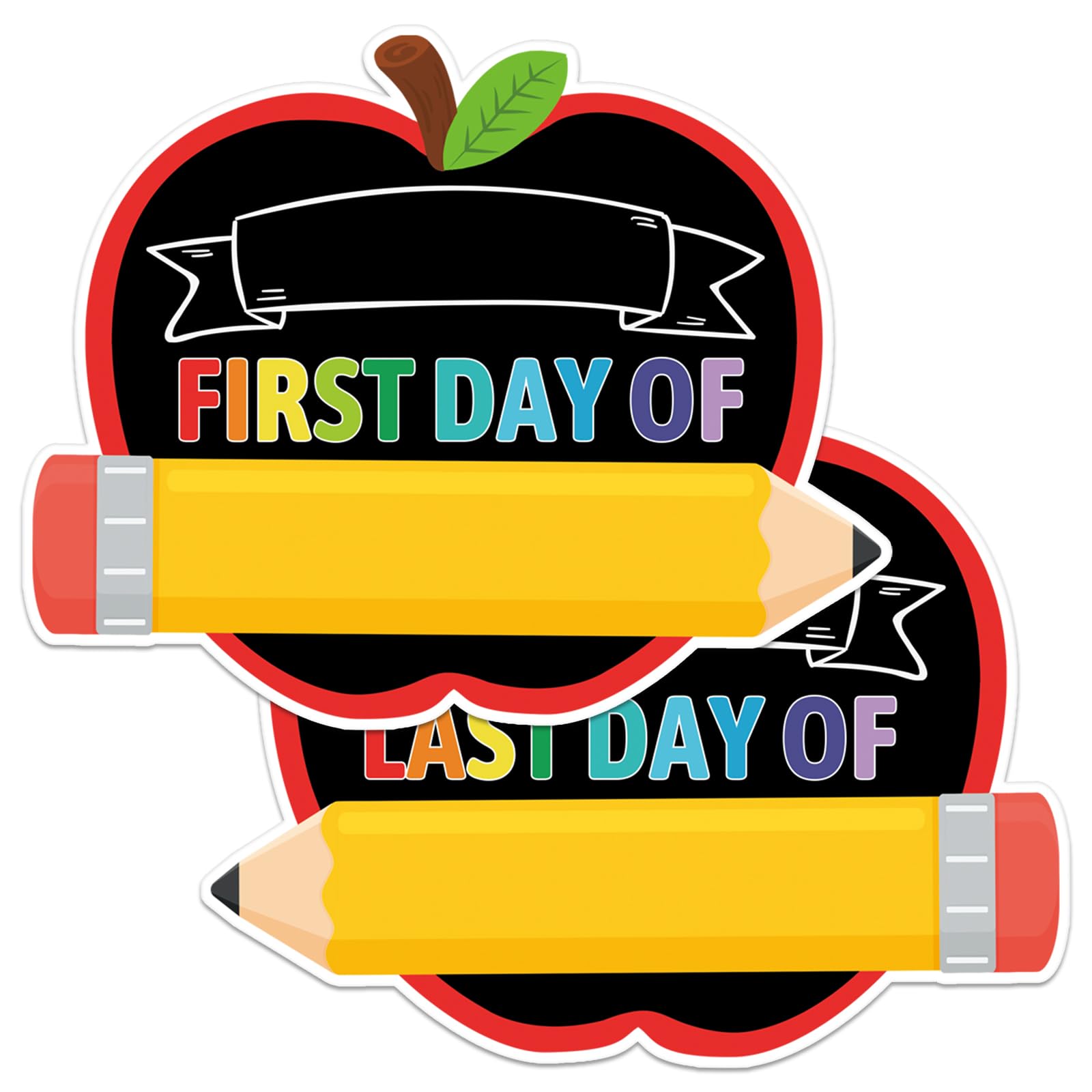 School Signs For Kids First And Last Day 11.8" X 9.8" Reusable First ...