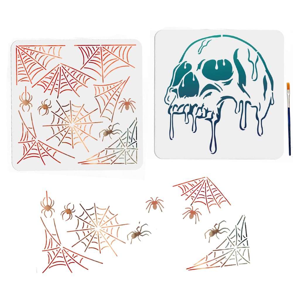 Spider Web Skull Art