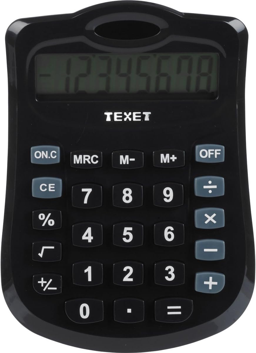 BG Jumbo Pop-up Display 8-Digit Display Desktop Black Calculator ...