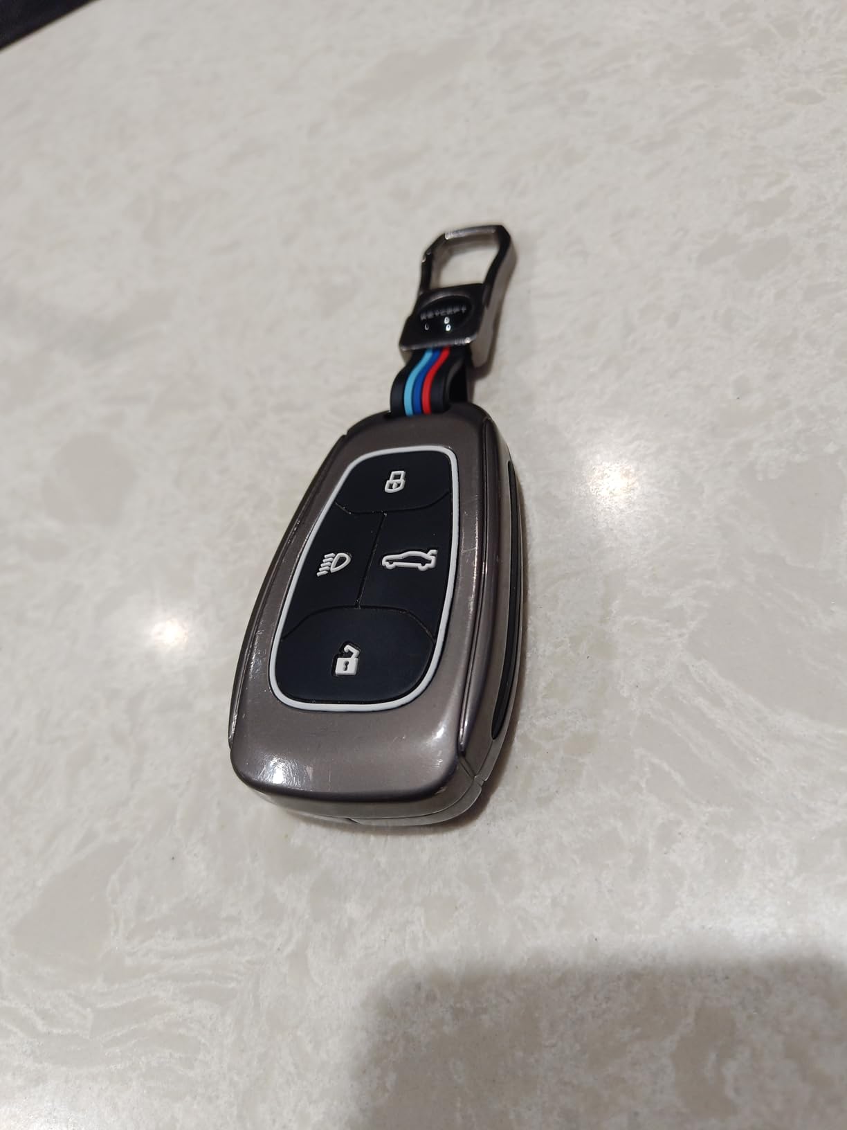 Keycept™ Metal Alloy Key Cover Compatible for Tata Nexon | Harrier ...