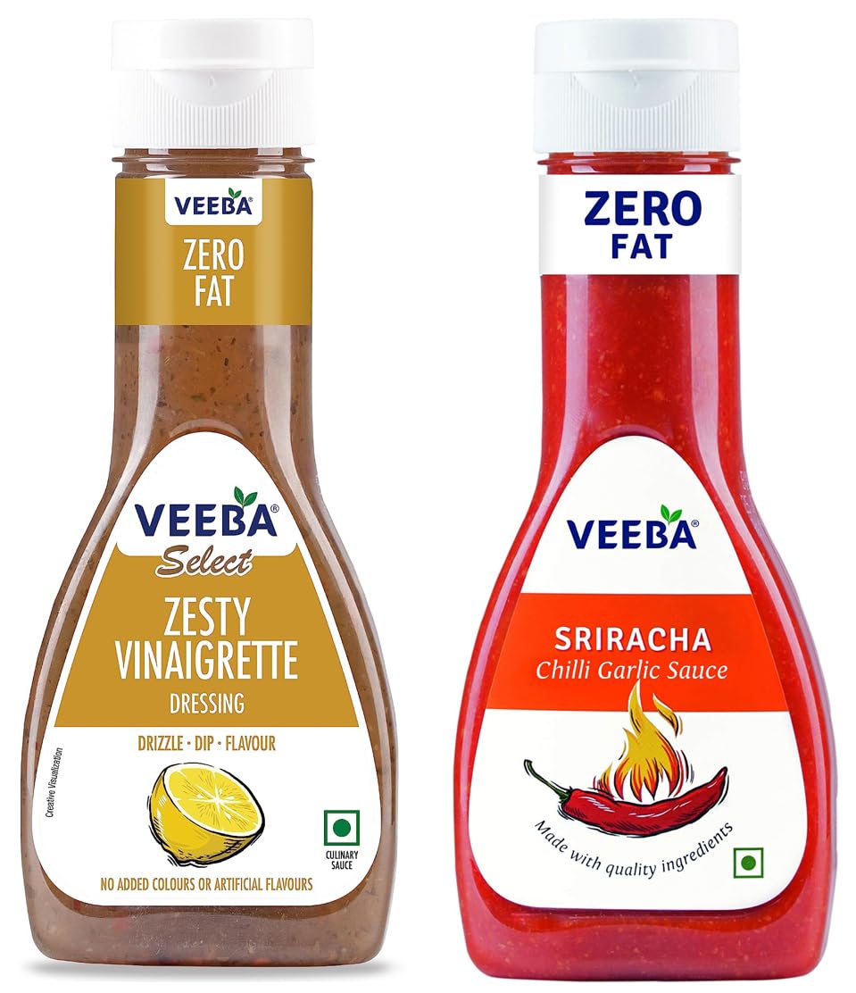 Veeba Sriracha Sauce, 320g & Veeba Vinaigrette Salad Sauce, 320g ...