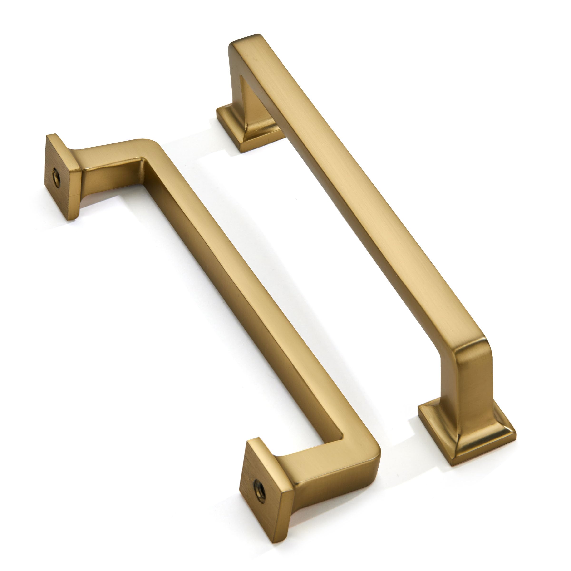 khtumeware 10 Pack Solid Brushed Brass Cabinet Pulls, 5 Inch(128mm ...